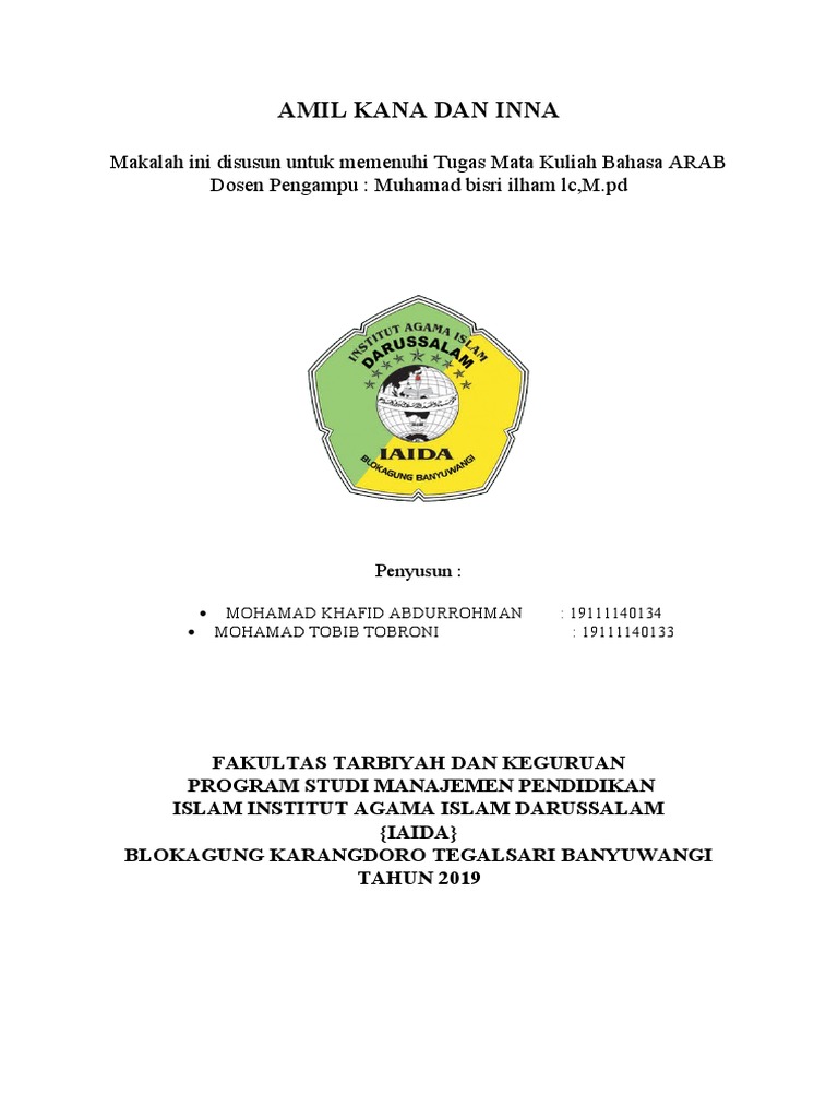 Amil Kana Dan Inna | PDF | Seni & Disiplin Bahasa