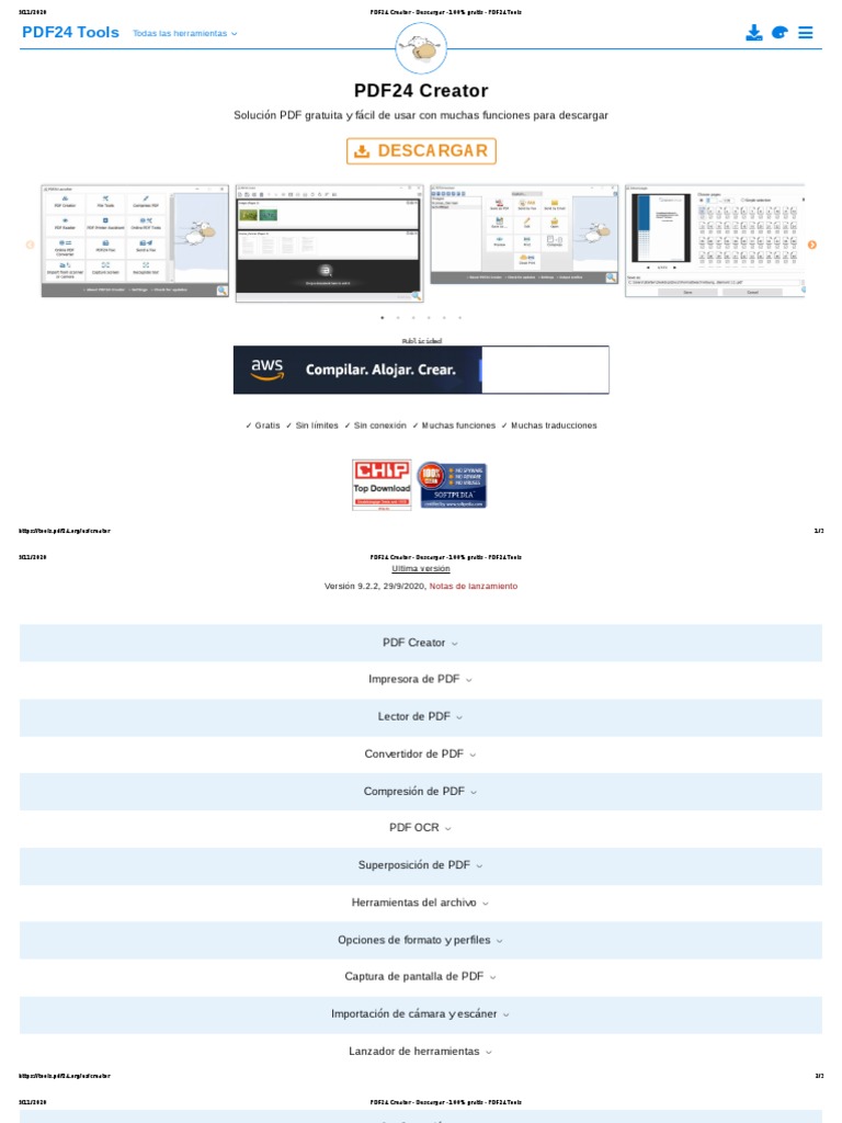 PDF24 Tools | Descargar gratis PDF | Software de la aplicacion ...