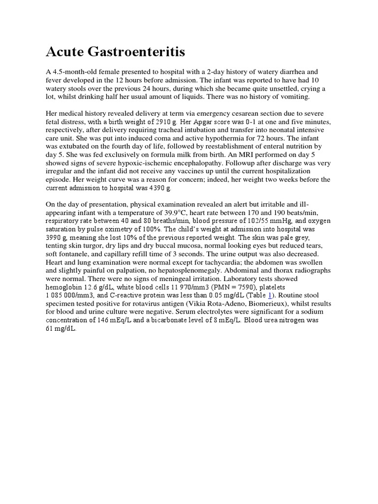 Case Study of Pediatric Care | PDF | Pneumonia | Urinary Tract Infection