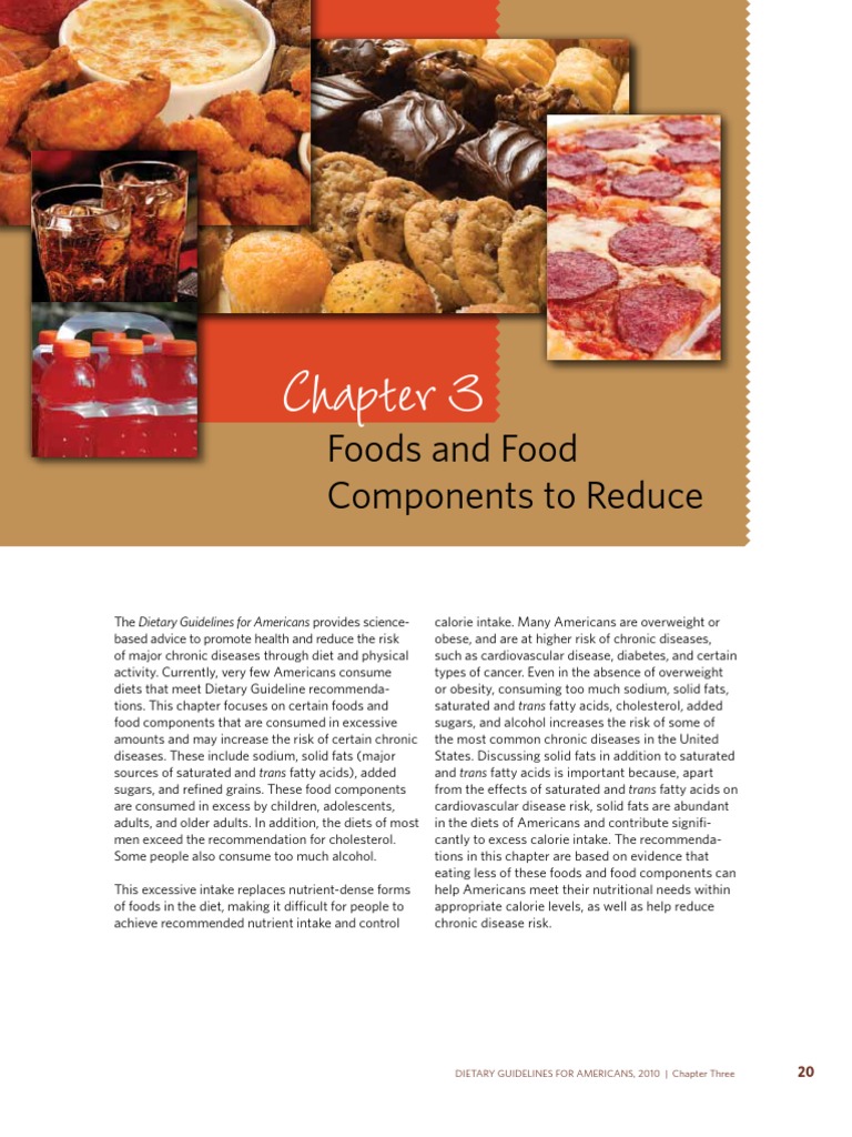 Foods and Food Components To Reduce | PDF | Saturated Fat | Diet ...