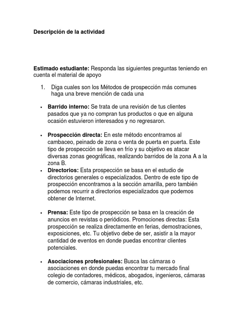 Metd de Prospecc | PDF