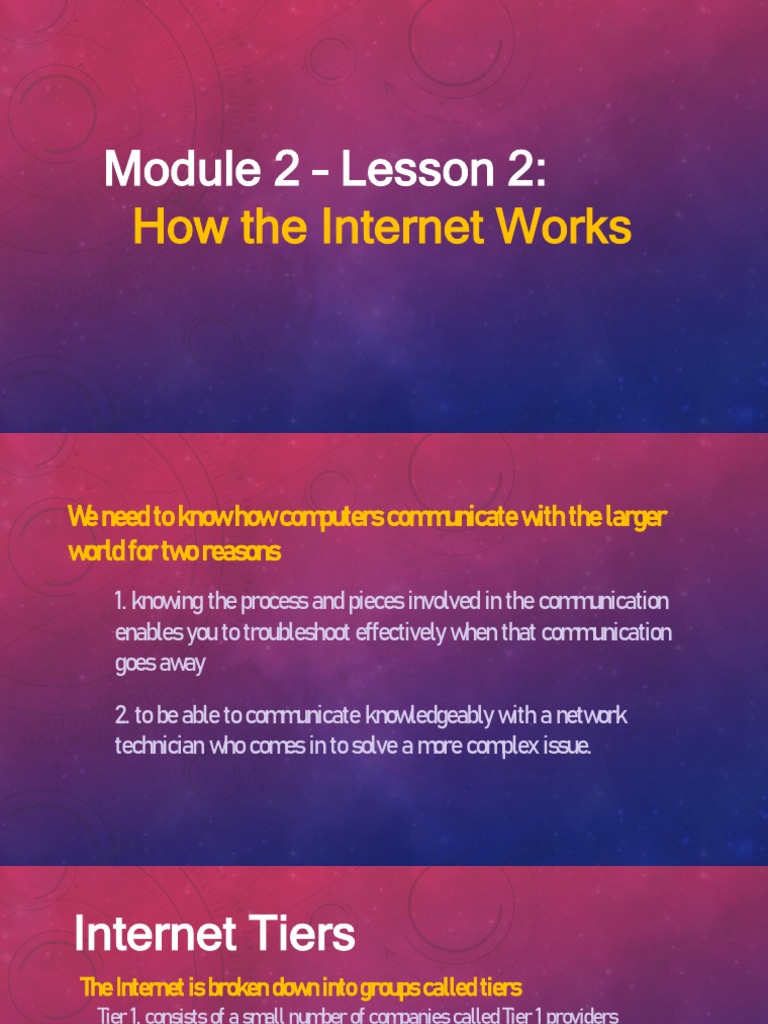 Module 2 - Lesson 2 How The Internet Works | PDF | Digital Subscriber ...