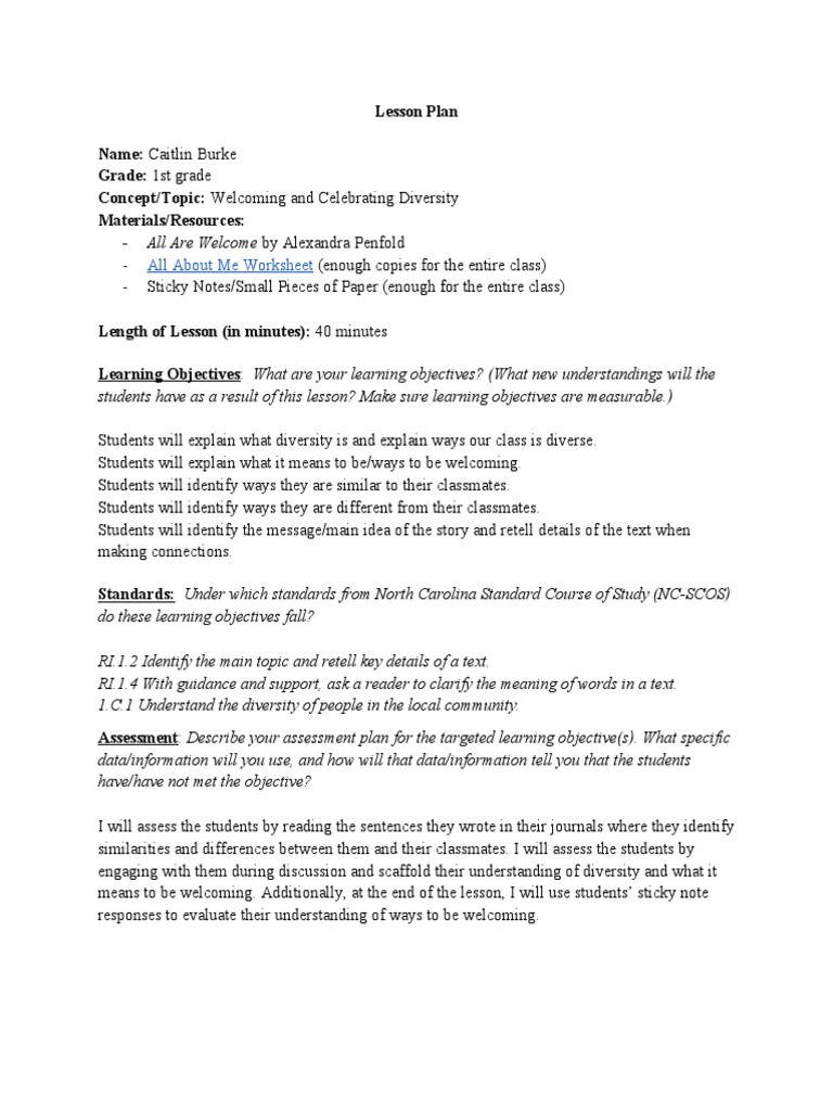 All About Me Worksheet | PDF | Vocabulary | Lesson Plan