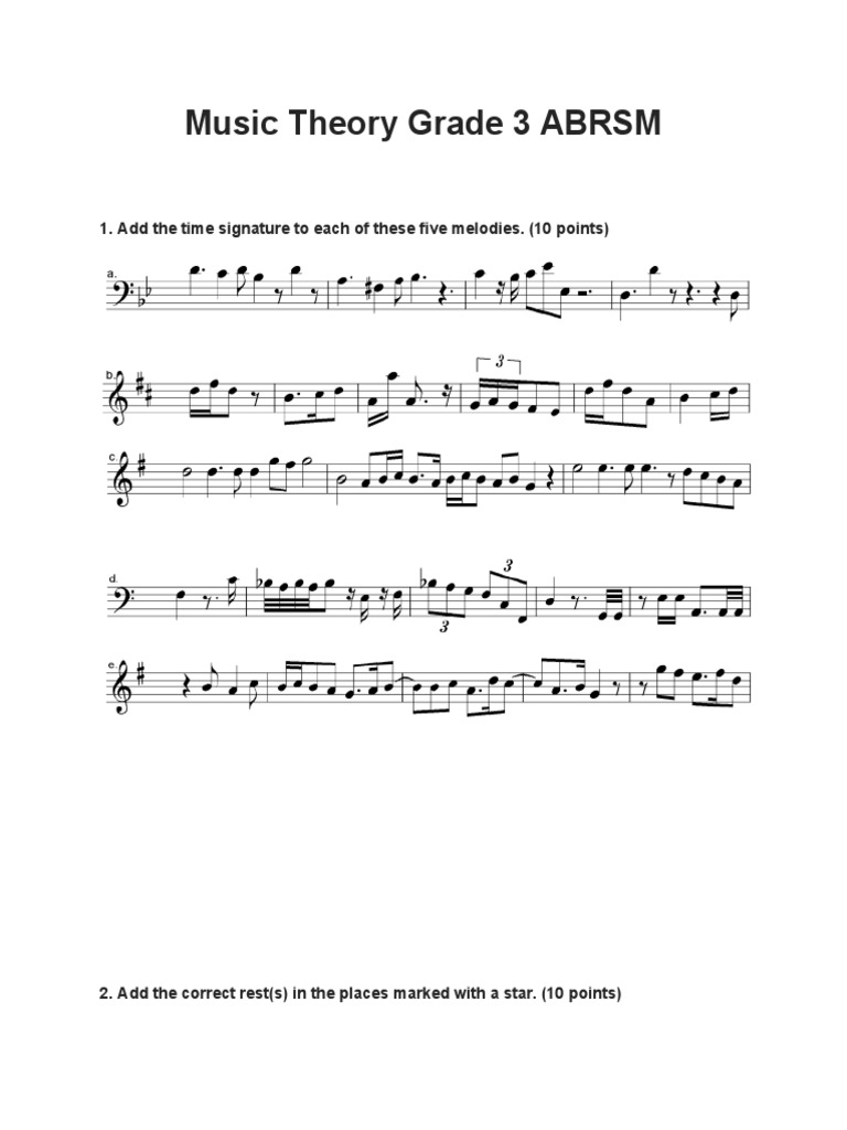 Music Theory Grade 3 ABRSM | PDF