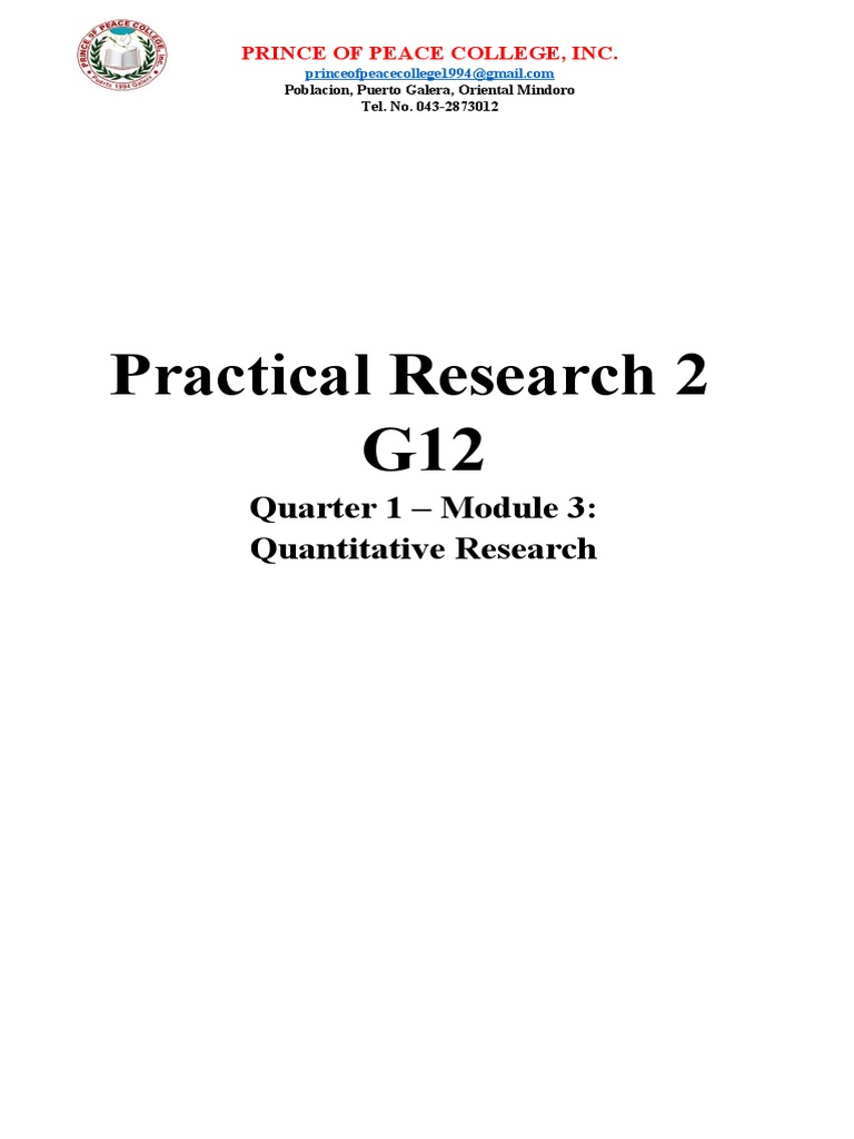 Practical Research 2 Module 3 | PDF | Experiment | Scientific Method