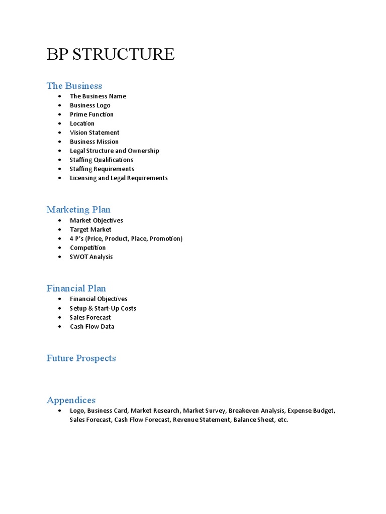 BP Structure | PDF | Career & Growth