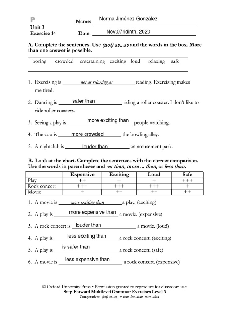 Lesson 3 Grammar PDF | PDF
