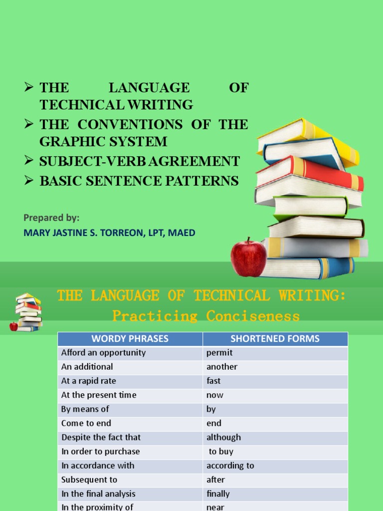 Language OF Technical Writing Graphic System | PDF | Grammatical Number ...