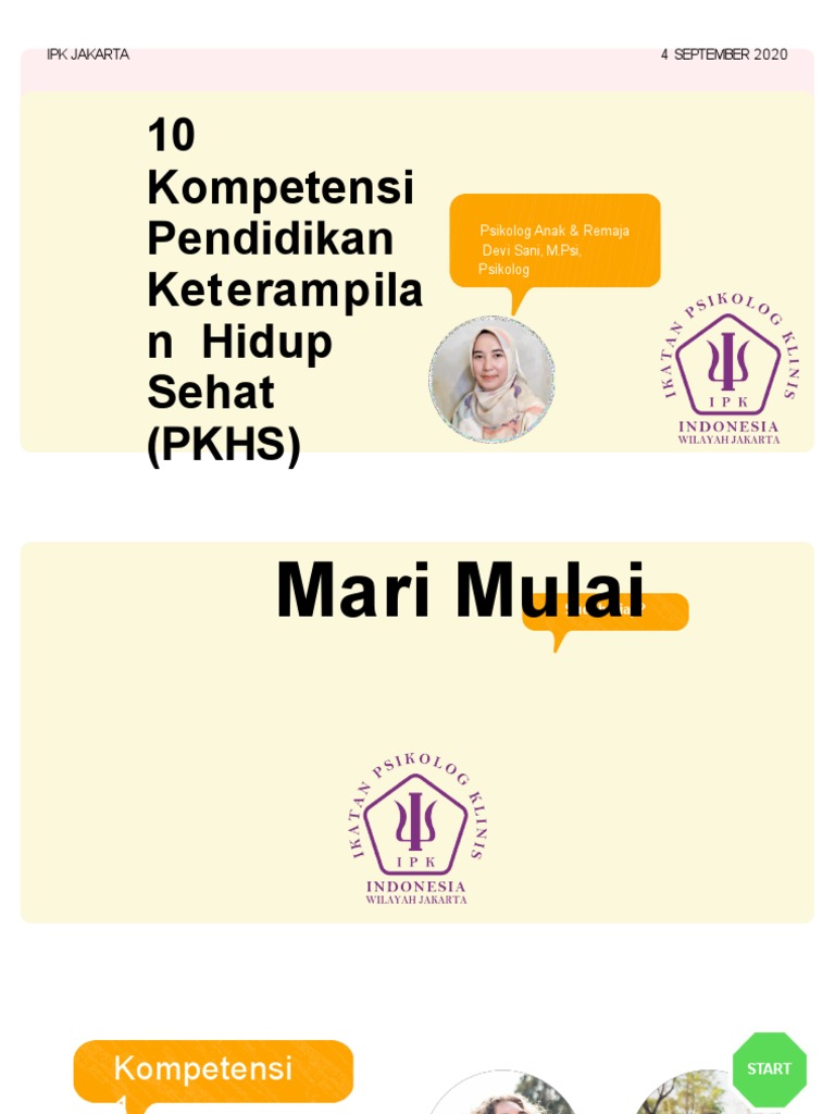 10 Kompetensi Pendidikan Keterampilan Hidup Sehat (PKHS) | PDF