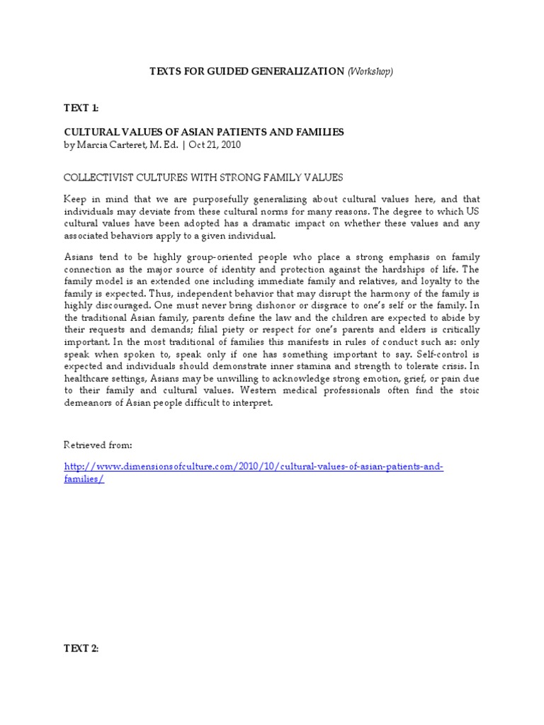S7.4 - Guided Generalization TEXTS For Workshop | PDF | Value (Ethics ...