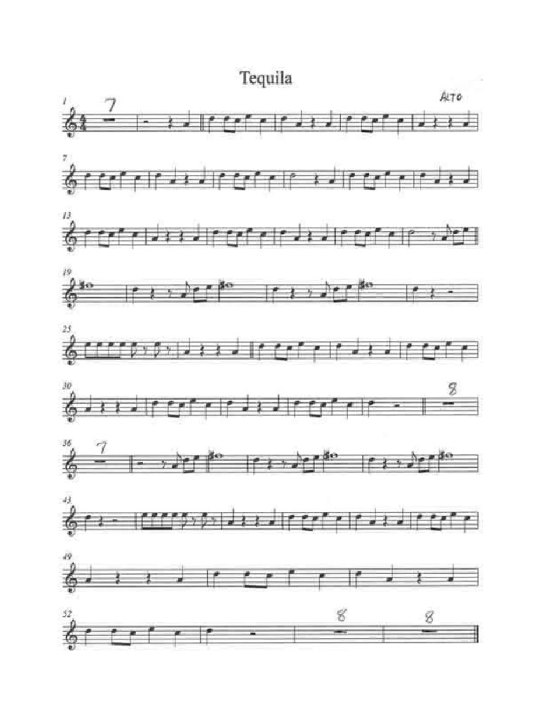 Tequila Sax Alto PDF | PDF
