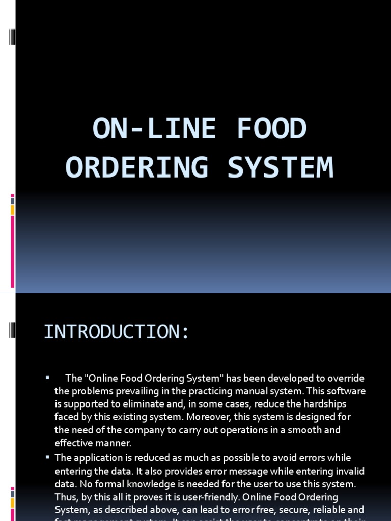Online Food Ordering System Overview | PDF | User (Computing) | Login