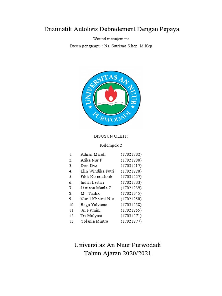 Enzimatik Autolisis Debredement Dengan Pepaya-1 | PDF | Kesehatan Holistik