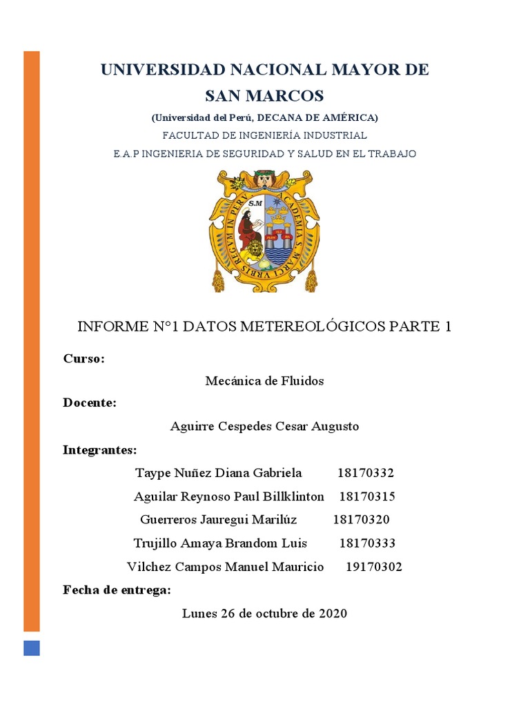 Informe N°1 Datos Metereologicos Parte 1 | PDF | Meteorología | Clima