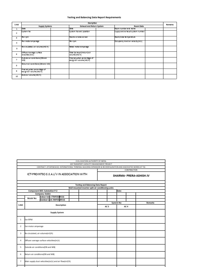 Testing and Balancing Acs | PDF | Air Conditioning | Duct (Flow)