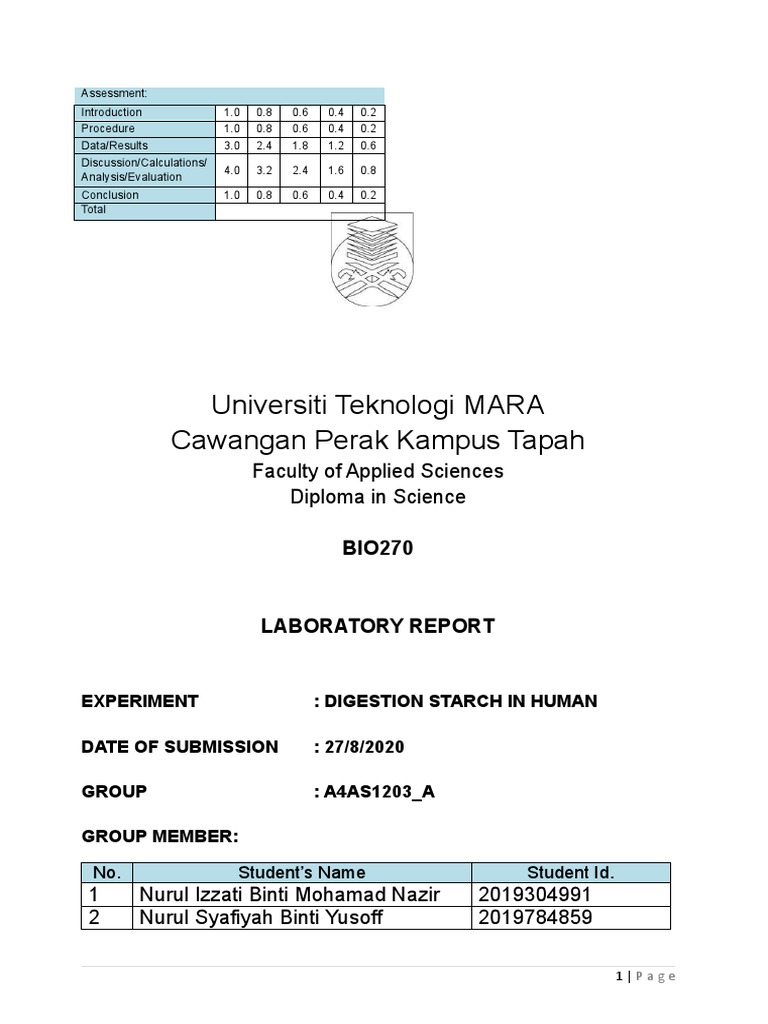 Full Experiment Digestion Starch in Human | PDF | Starch | Glucose