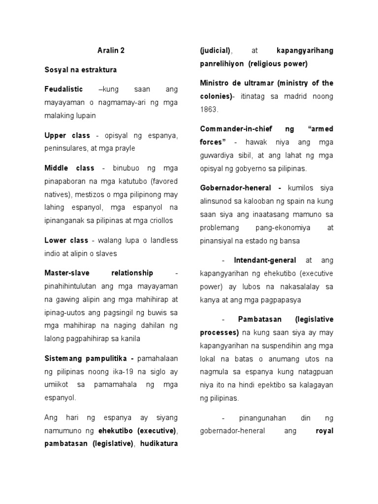Aralin 2 and 3 Handouts | PDF