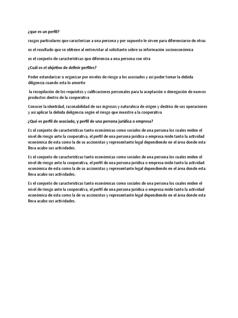 Que Es Un Perfil | PDF