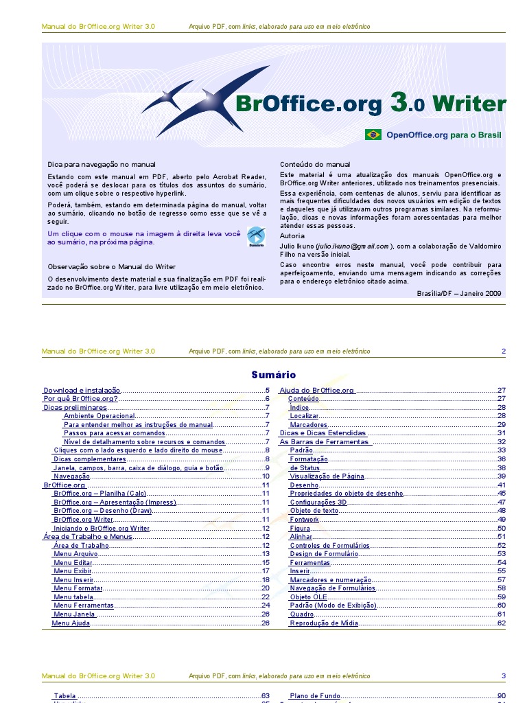 Manual BrOffice3 Writer | PDF | Janela (informática) | Programas