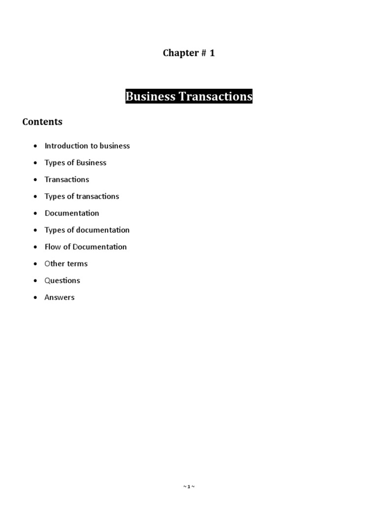 Chapter 1 - IntroDuction To Business | PDF | Invoice | Financial ...