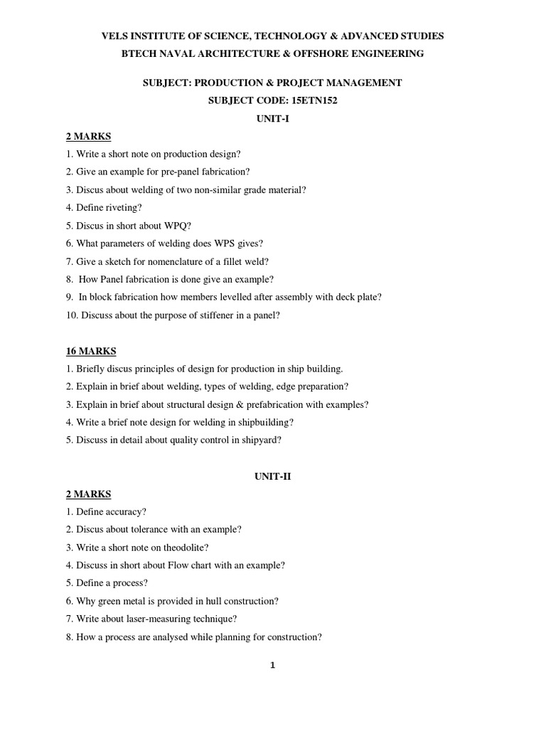 Production and Project Management | PDF | Shipbuilding | Naval Architecture