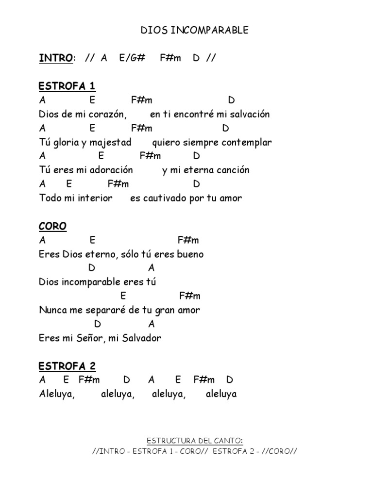 Dios Incomparable PDF | PDF