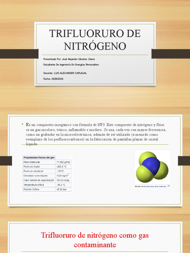 Trifluoruro de Nitrógeno | PDF | Naturaleza | Gases