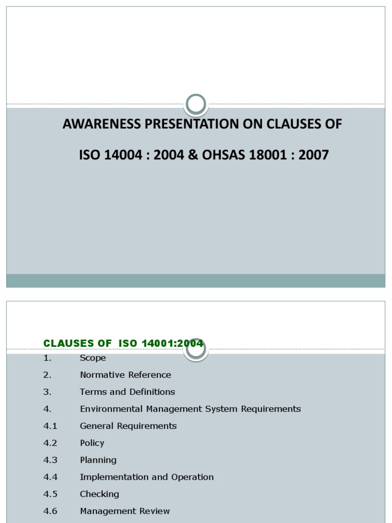 EMS-OHS Awareness | PDF | Occupational Safety And Health | Audit