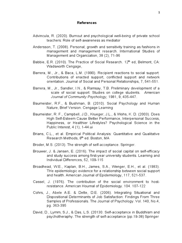 References: Journal of Community Psychology, 1981, 9, 435-447 | PDF ...