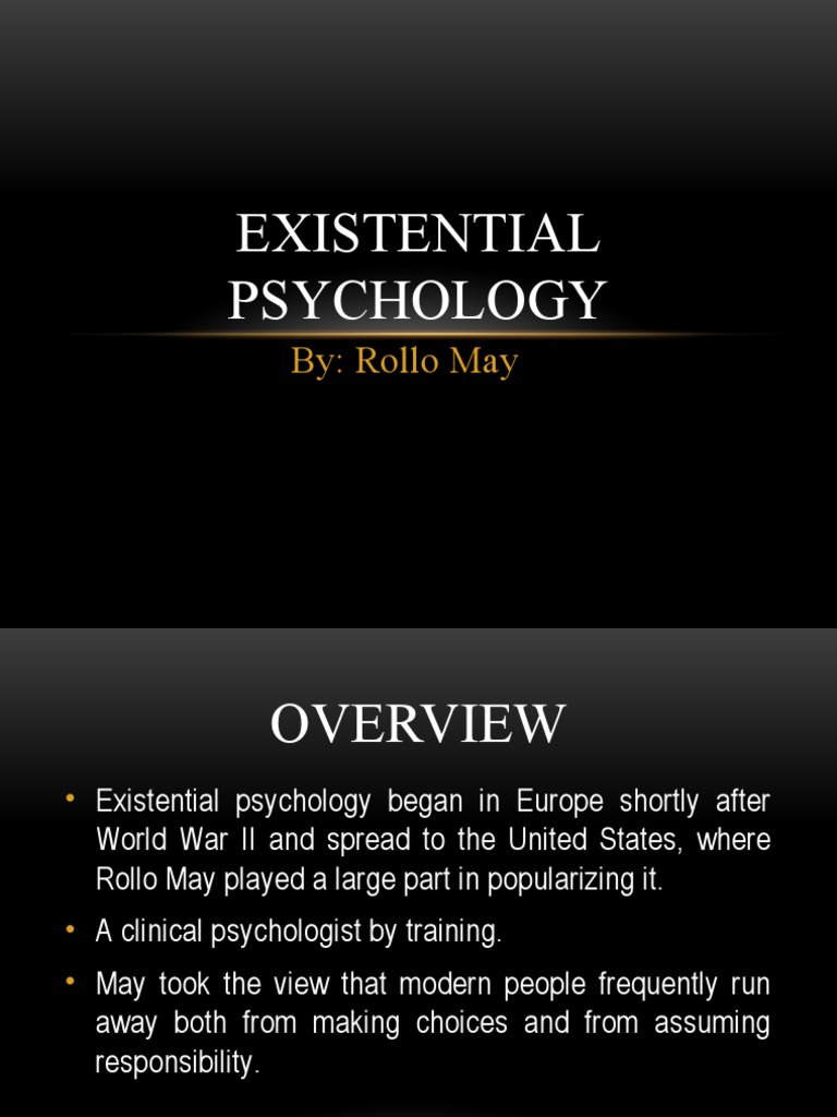 Existential Psychology: By: Rollo May | PDF | Existentialism | Love