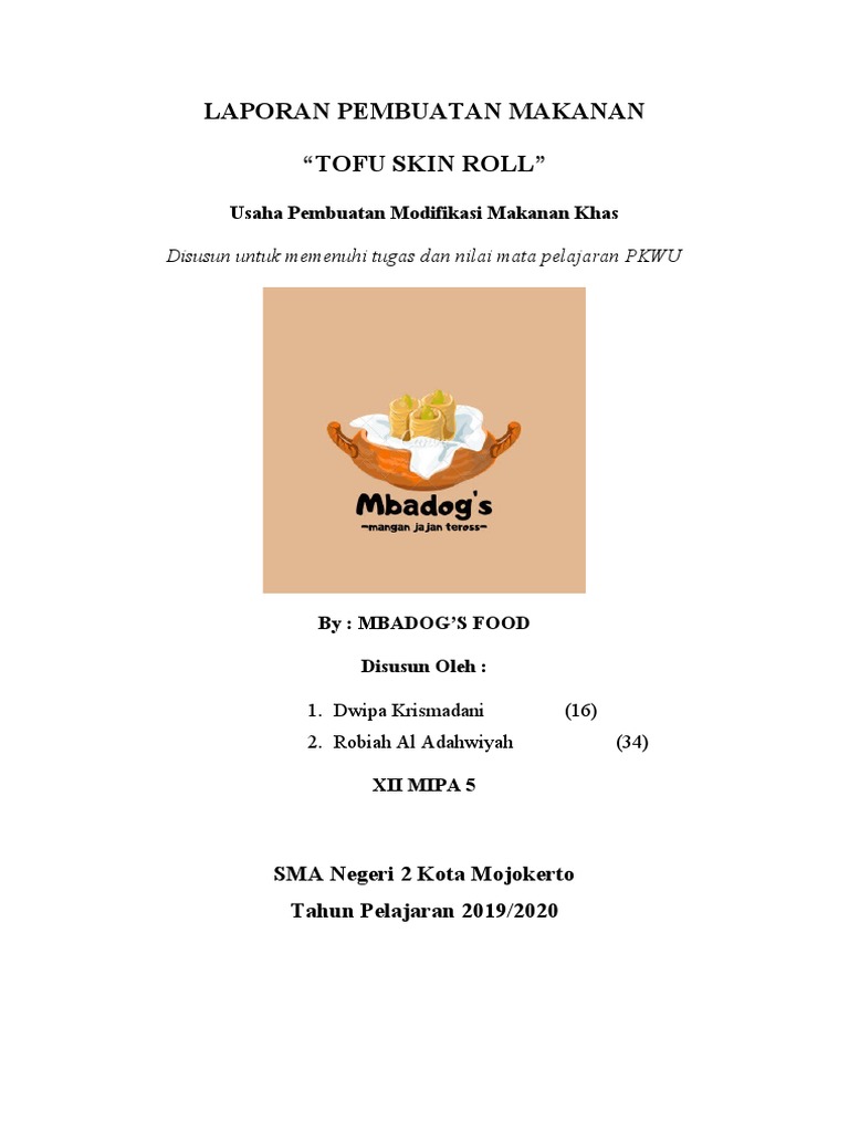 Laporan Pembuatan Makanan | PDF