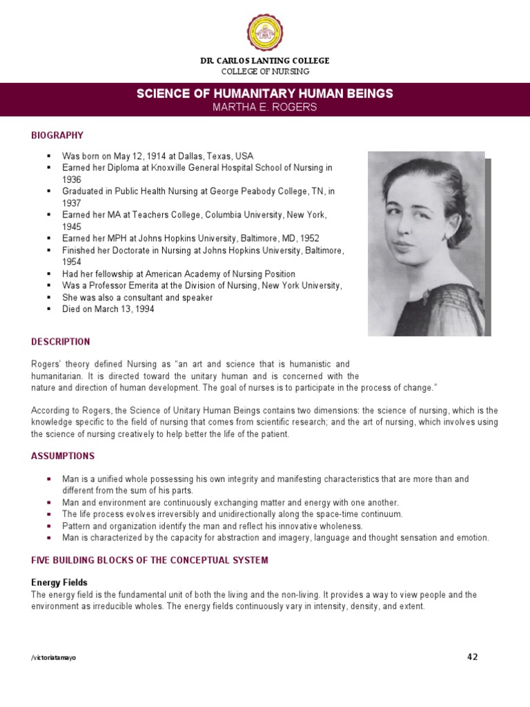 Martha Rogers' Unitary Human Theory | PDF | System | Theory