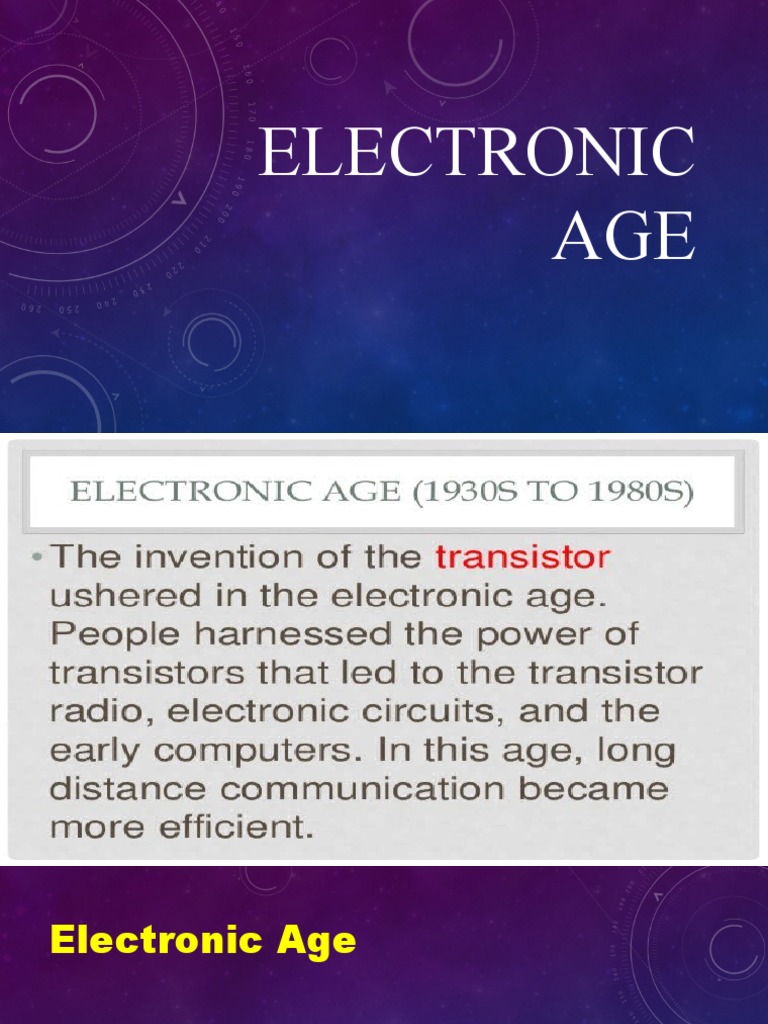 The Evolution of the Electronic Age | PDF