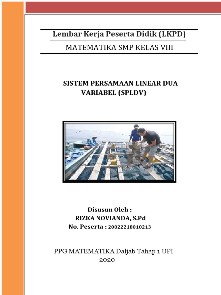 LKPD-4 SPLDV Kelas VIII | PDF