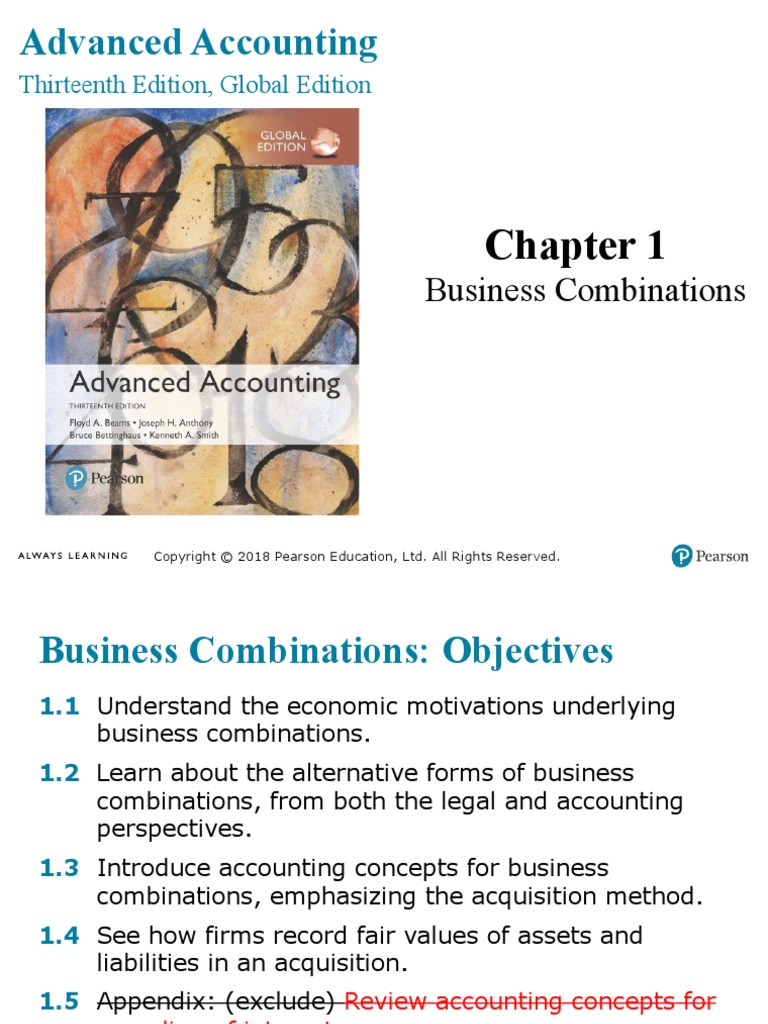 Advanced Accounting: Business Combinations | PDF | Goodwill (Accounting ...