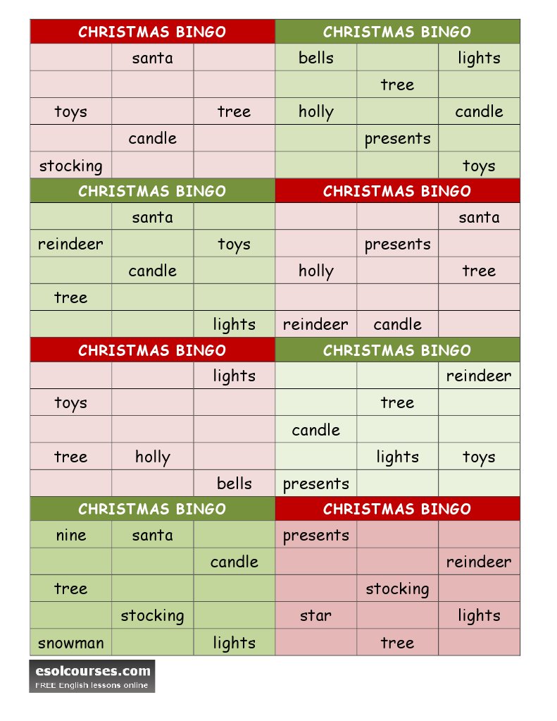 Christmas Bingo Template | PDF