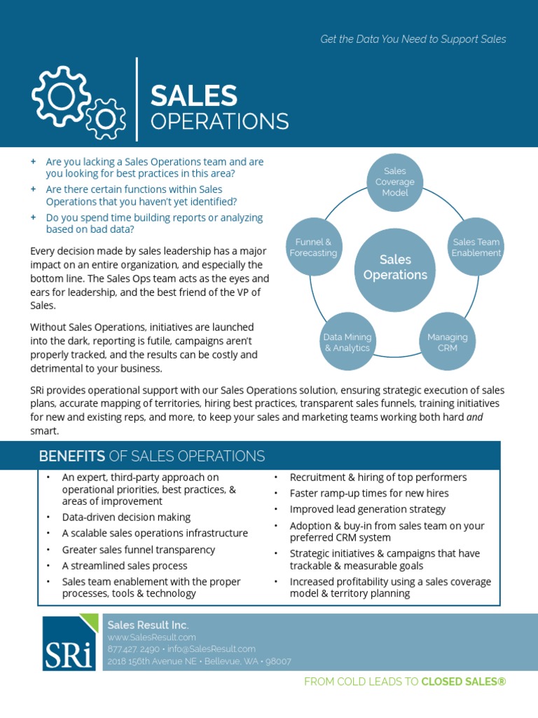 SRi - Fact Sheet - Sales Operations | PDF | Customer Relationship ...
