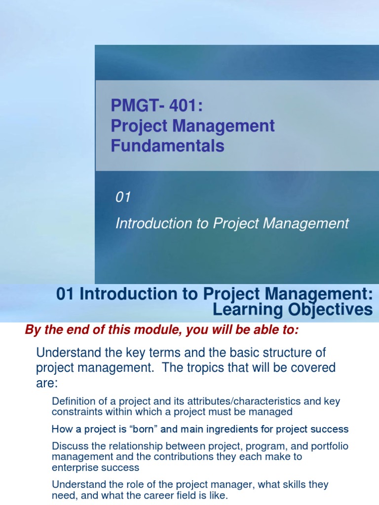 Introduction To Project Management | PDF | Project Management ...