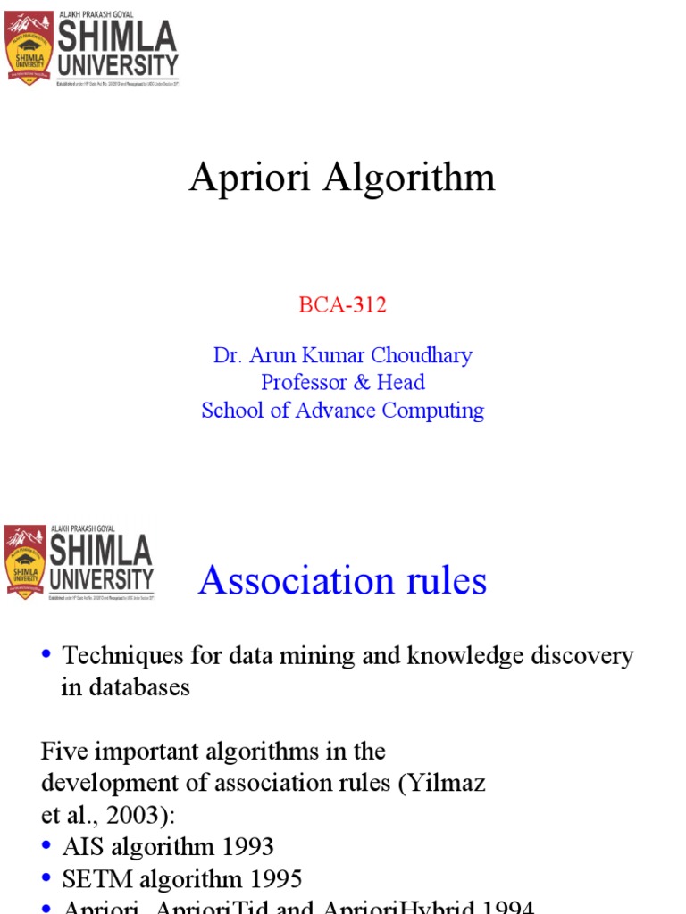 Apriori Algorithm | PDF | Applied Mathematics | Theoretical Computer Science