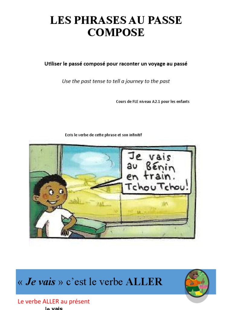 Phrases au Passé Composé pour Enfants | PDF | Verbe | Unités sémantiques