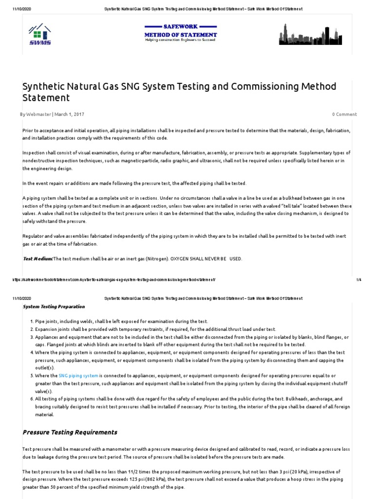 Natural Gas Pressure Test | PDF | Liquefied Petroleum Gas | Leak