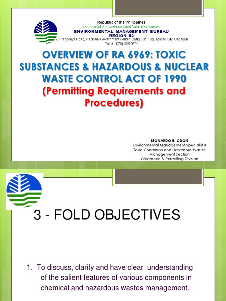 RA 6969 (Permitting) | PDF | Hazardous Waste | Solvent