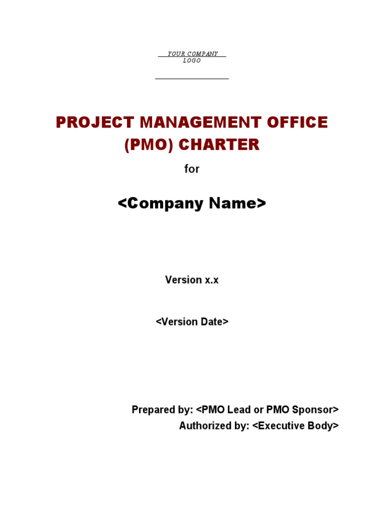 Pmo Charter Template | PDF | Project Management | Mentorship