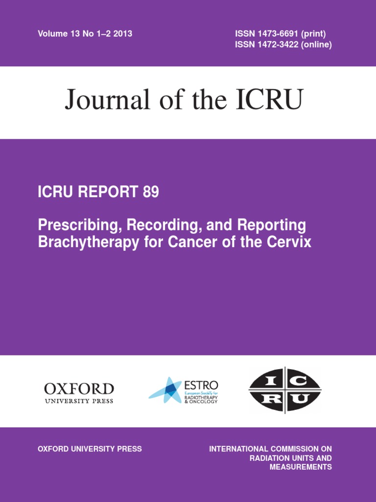 ICRU Report 89 - Prescribing, Recording, and Reporting Brachytherapy ...