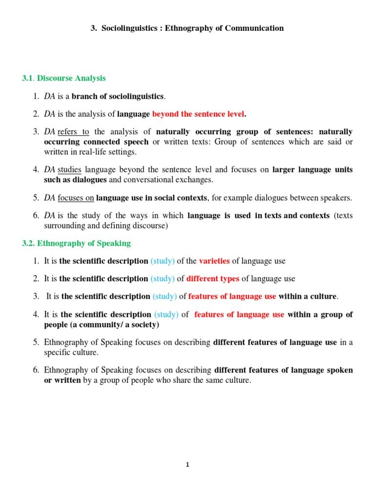 3.1. Discourse Analysis: Beyond The Sentence Level | PDF | Ethnography ...