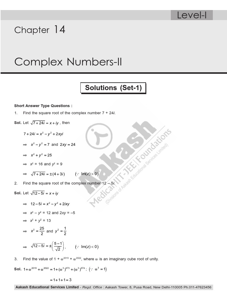 14 Complex Numbers 2 L1 | PDF | Ellipse | Complex Number