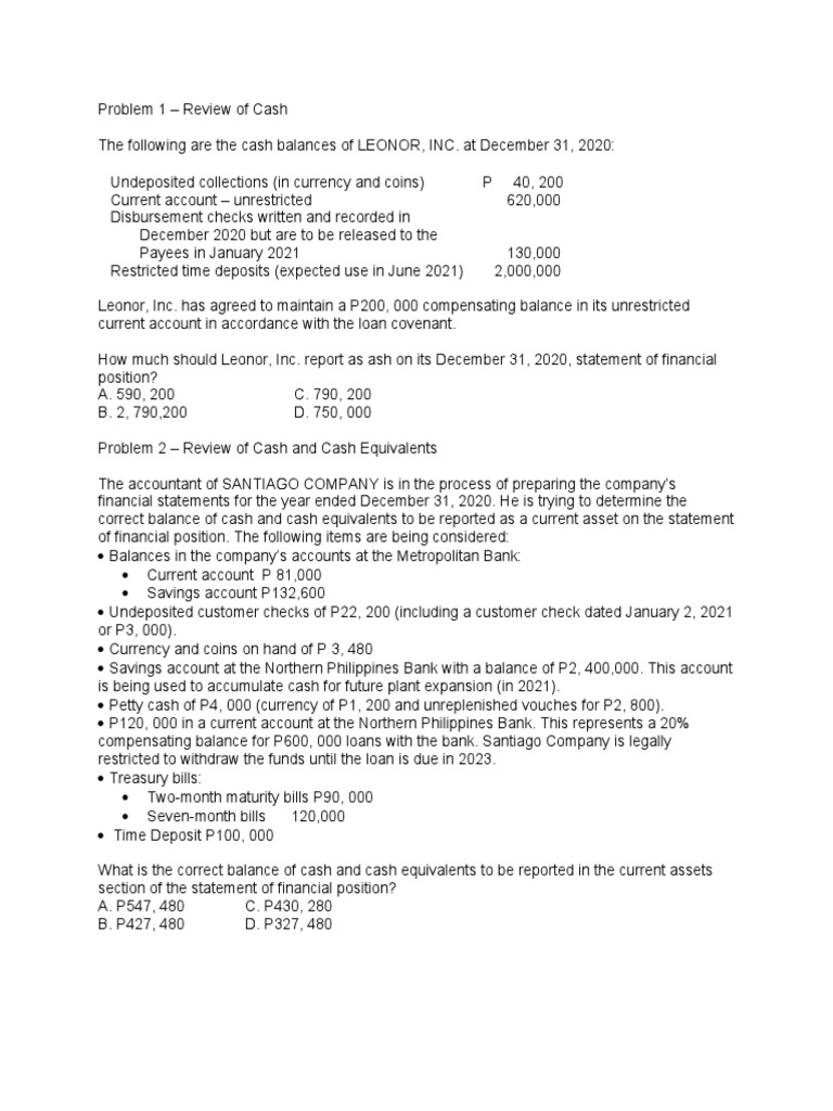 Problem | PDF | Transaction Account | Cheque
