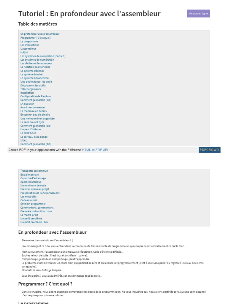 Introduction À L'assembleur | PDF | Assembleur | Langage de programmation
