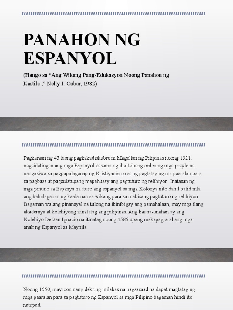 Panahon NG Espanyol | PDF