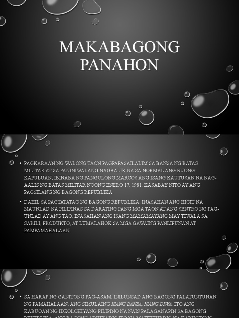 Makabagong Panahon | PDF